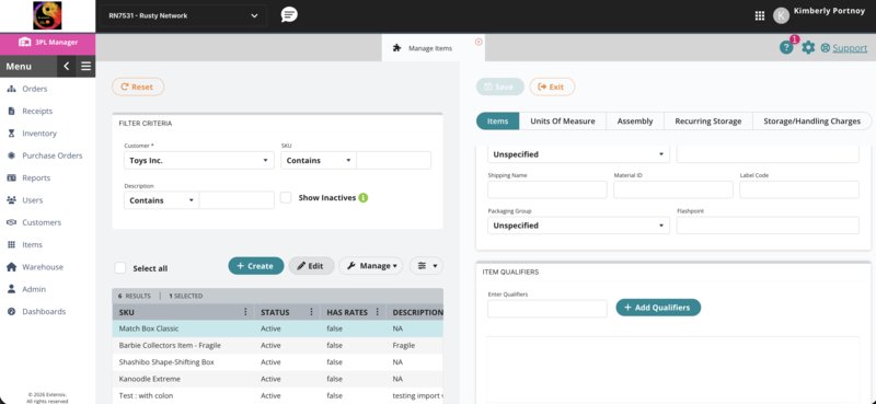 Extensiv 3PL Warehouse Manager